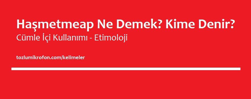 Haşmetmeap Nedir? Ne Demek? Cümle İçi Kullanımı ve Kökeni | Tozlu Mikrofon