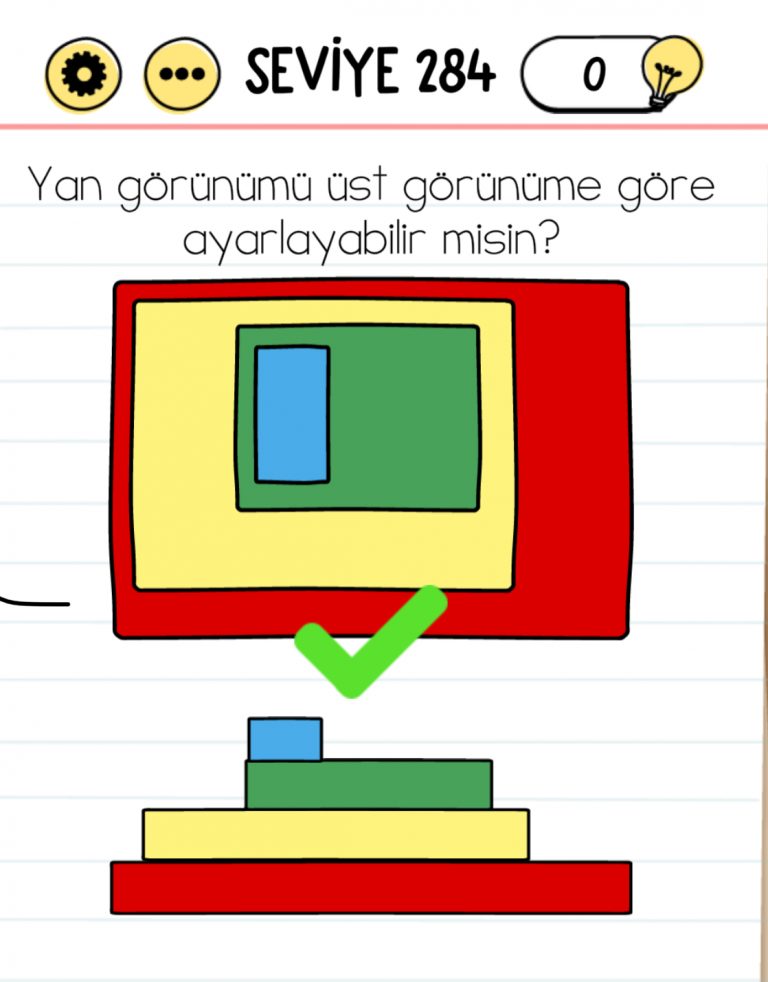 Brain Test 284. Seviye “Yan Görünümü Üst Görünüme Göre Ayarlayabilir ...