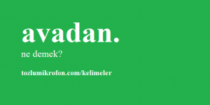 Avadan Nedir? Ne Demek? Cümle İçi Kullanımı ve Kökeni? | Tozlu Mikrofon
